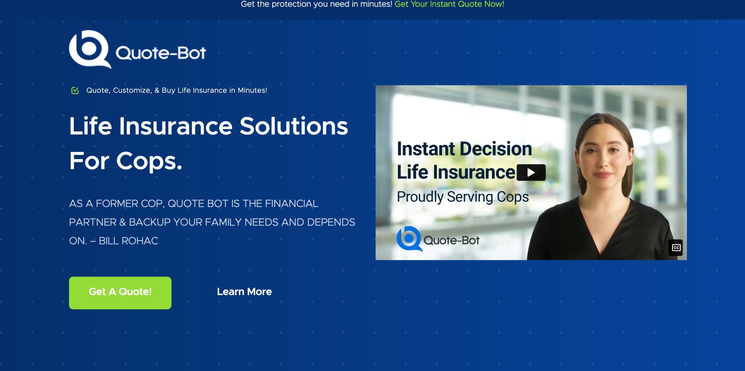 Proudly Serving Cops - Quote-Bot